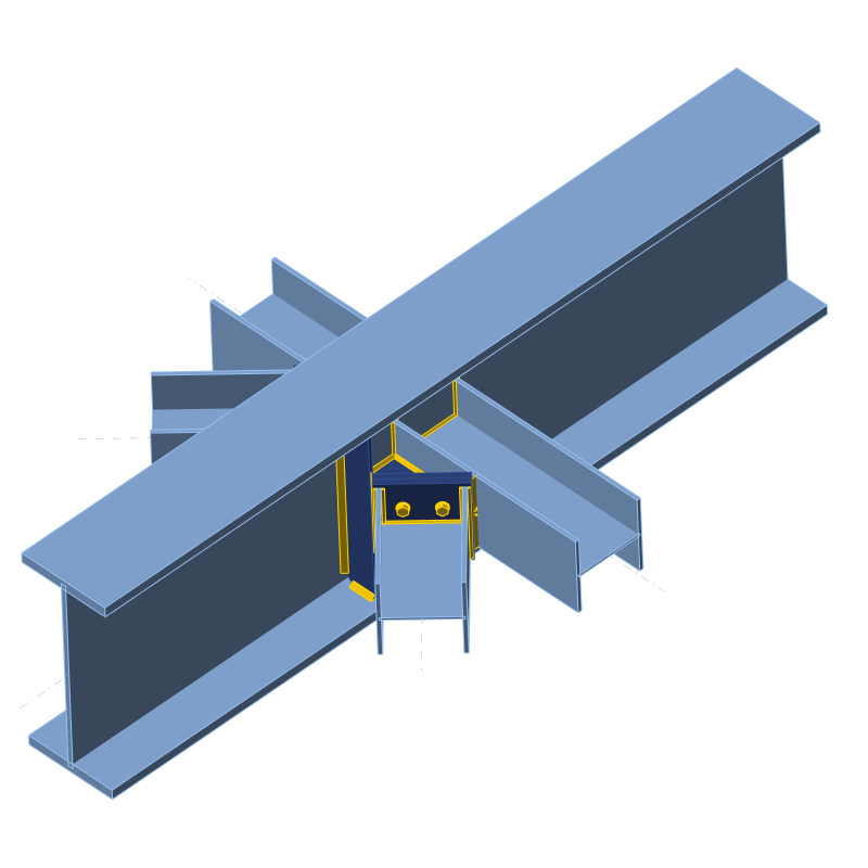 Vertical beam with horizontal bracing | IDEA StatiCa